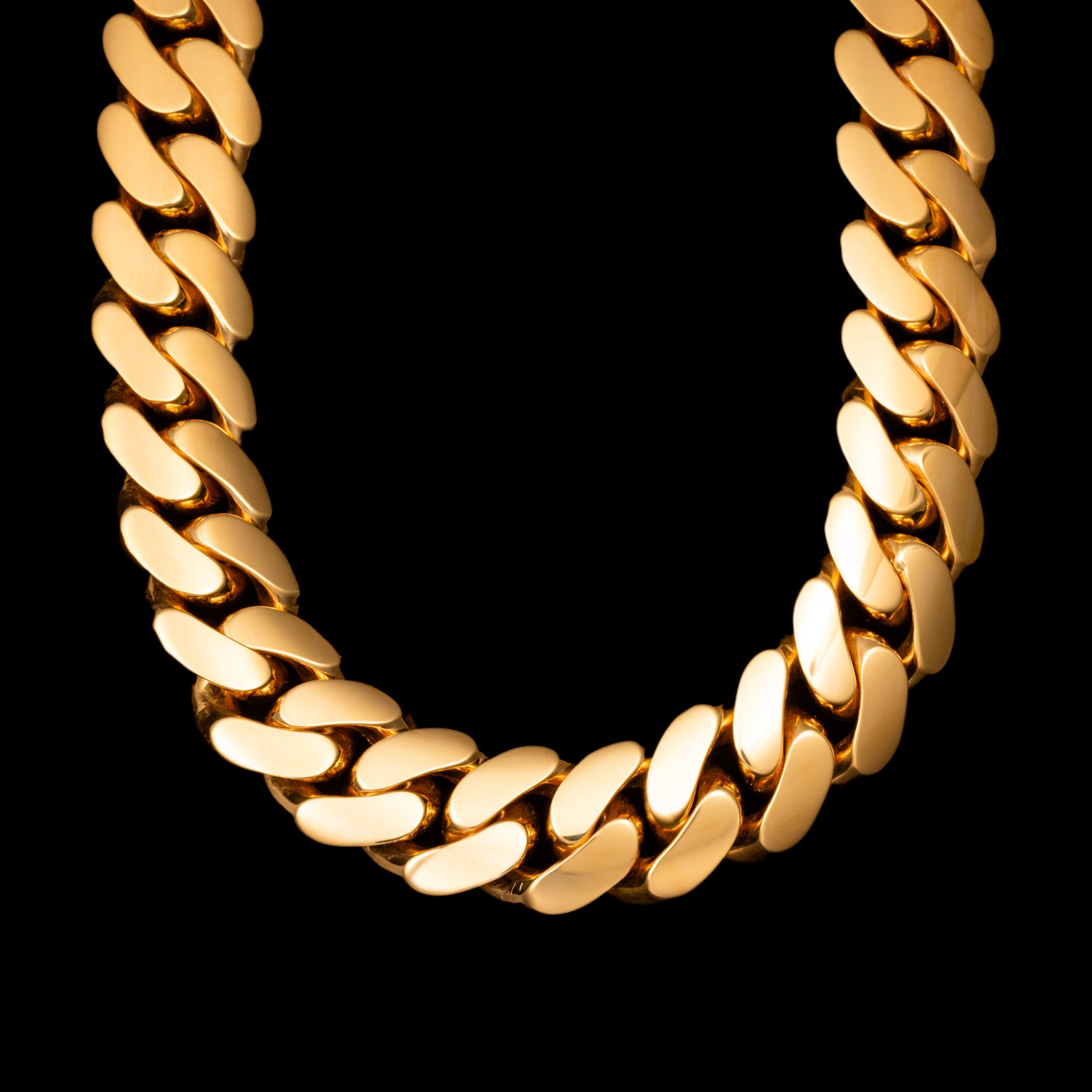 18K Miami Cuban Link Gold Chains